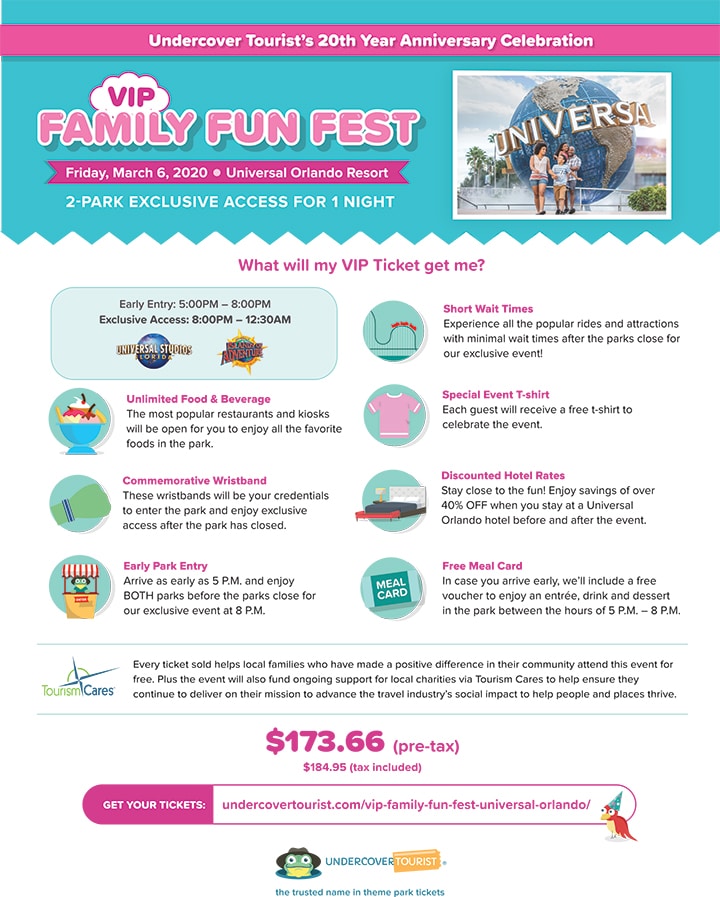 Undercover Tourist VIP Family Fun Fest at Universal Orlando Resort
